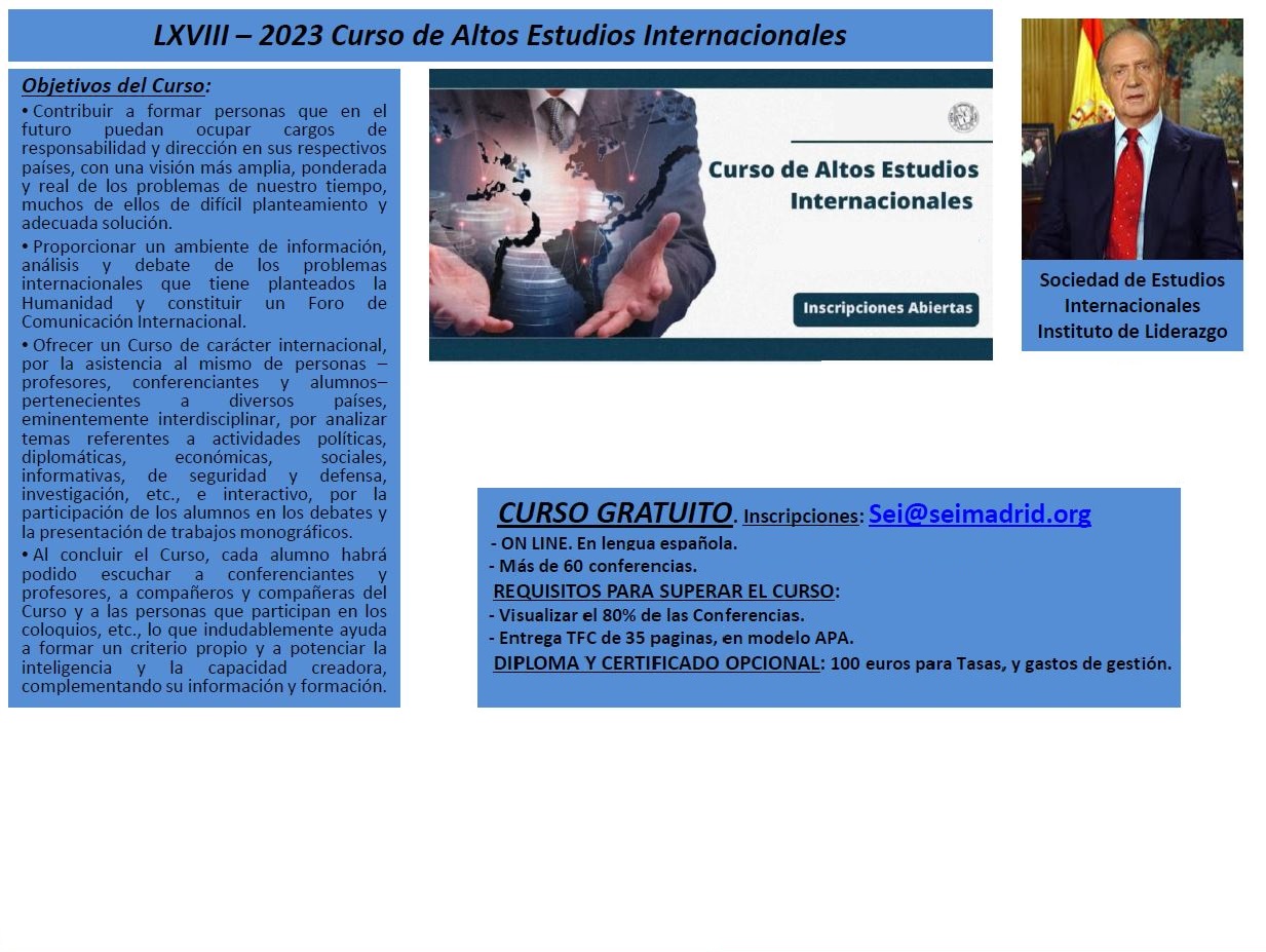 Curso Altos Estudios Internacionales – Web Sociedad de Estudios ...